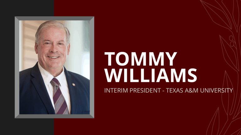 Tommy Williams Named Interim President of Texas A&M University – A&M ...