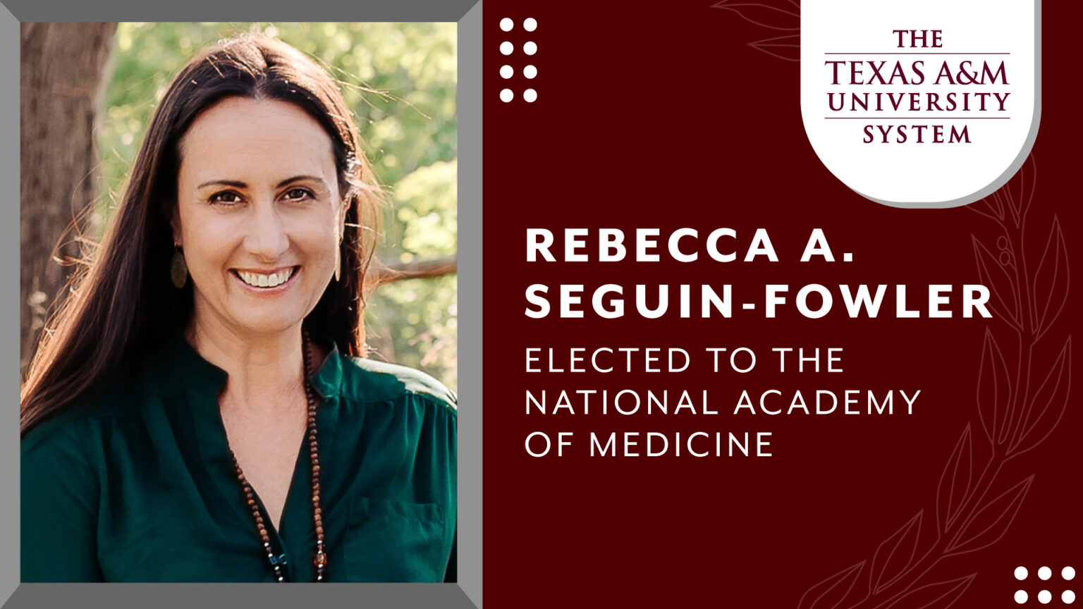 Texas A&M’s Co-Director of Institute for Advancing Health Through Agriculture elected to ...